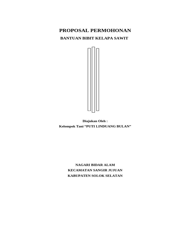 Proposal Bantuan Bibit Sawit | PDF