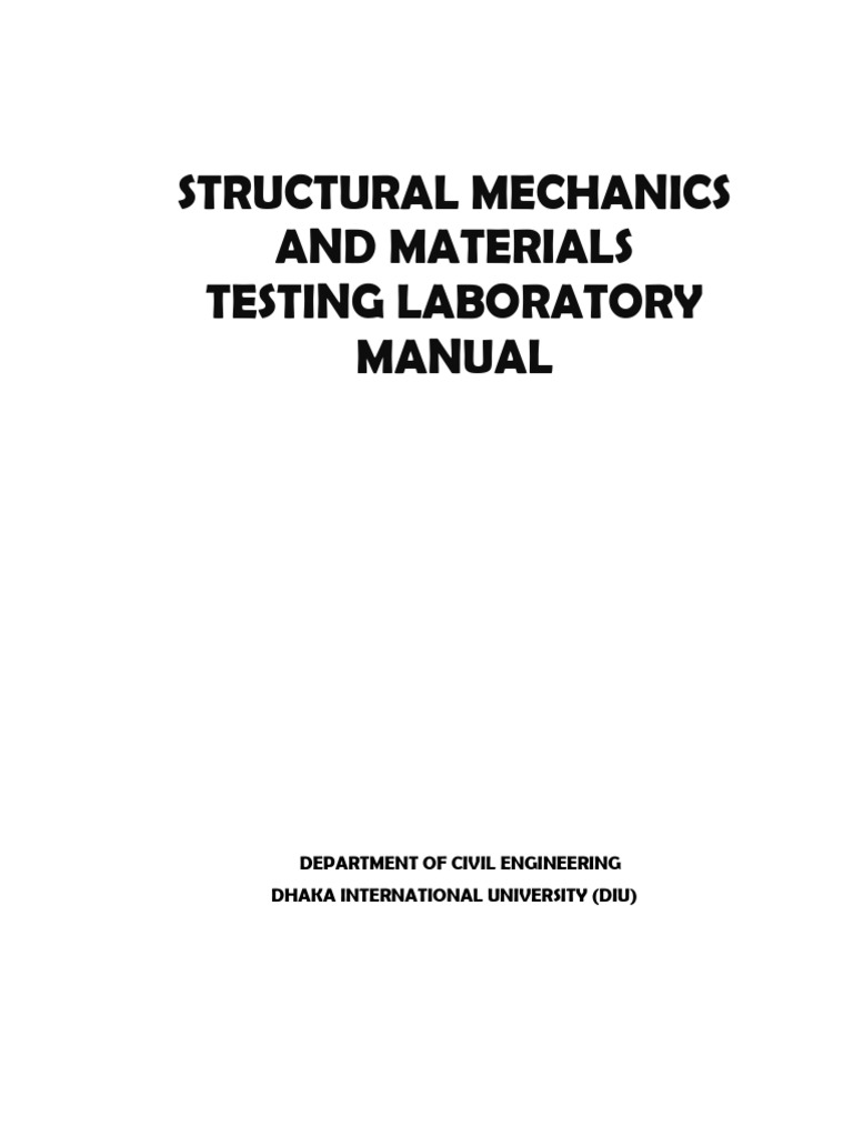 Materials Testing Lab Manual | PDF | Deformation (Engineering) | Yield ...