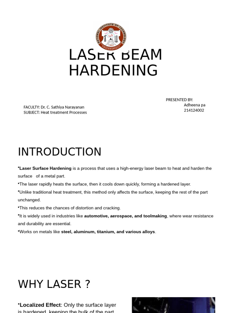 Laser Beam Hardening | PDF | Heat Treating | Steel