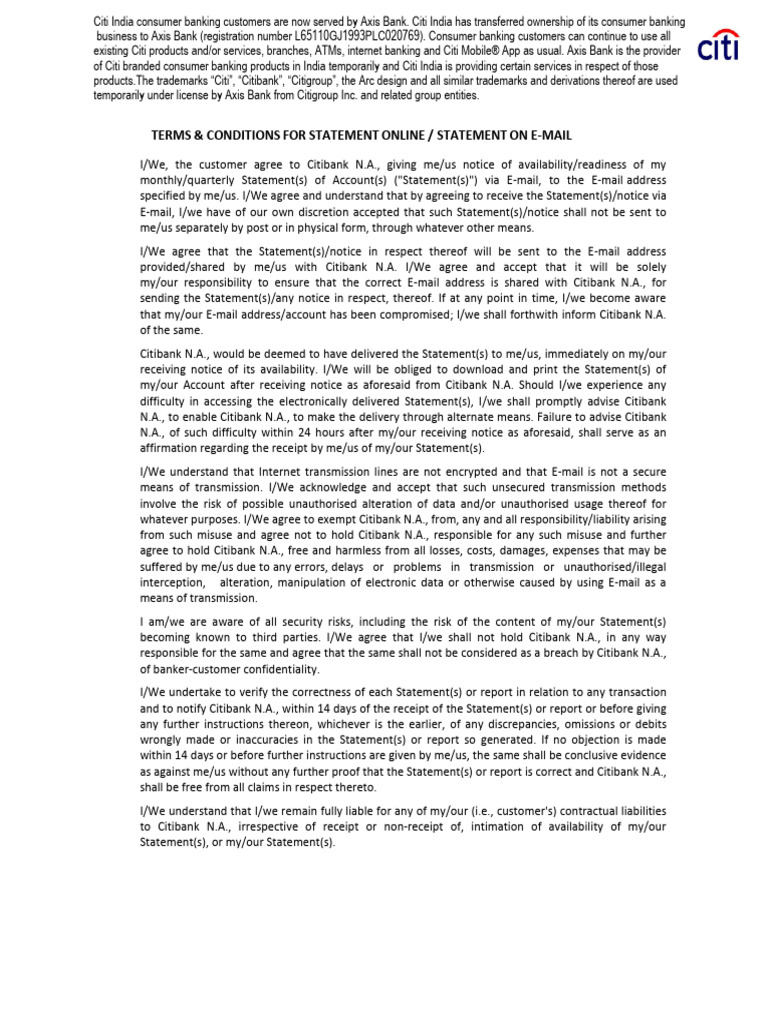 Soe TNC | PDF | Citigroup | Private Law