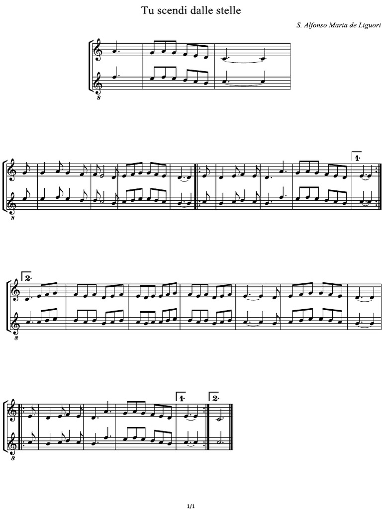 10 tu scendi dalle stelle | PDF