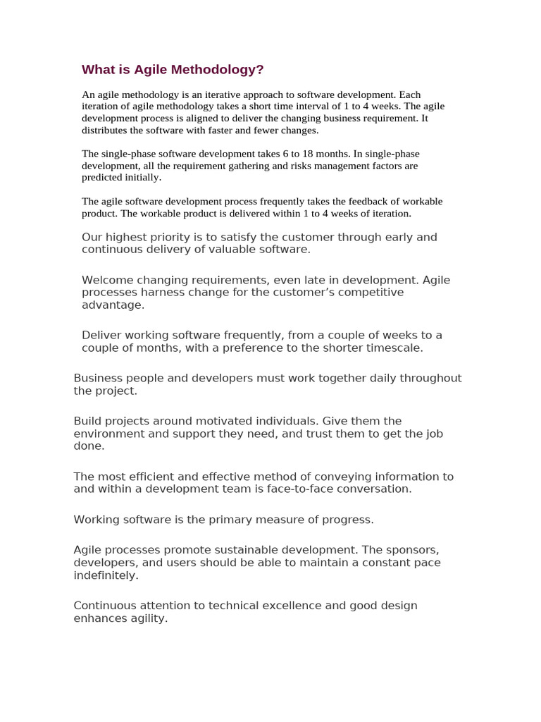 Understanding Agile Methodology | PDF