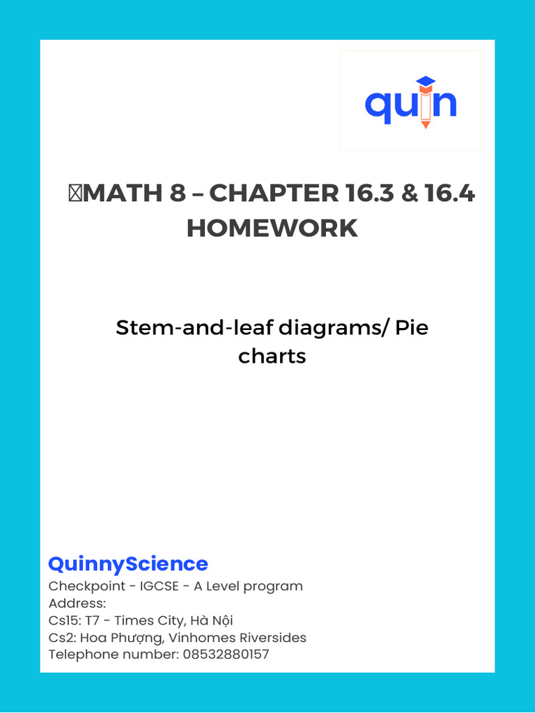 HW Math 8-Chapter 16.3,16.4 | PDF