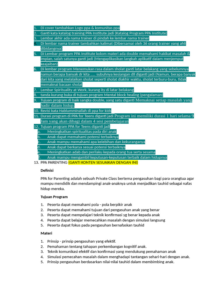 Catatan Revisi Katalog | PDF