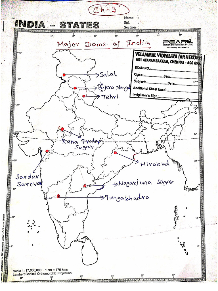 Class 10 - Geography Map Places (2023-24) | PDF