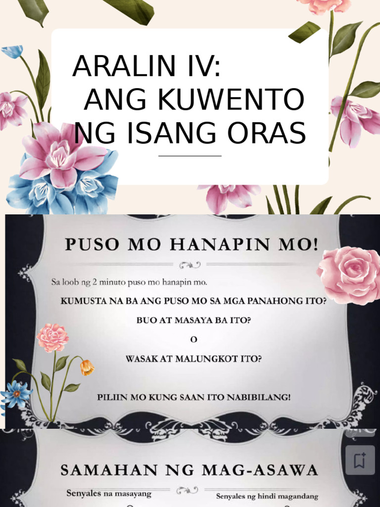 Kuwento ng Isang Oras | PDF