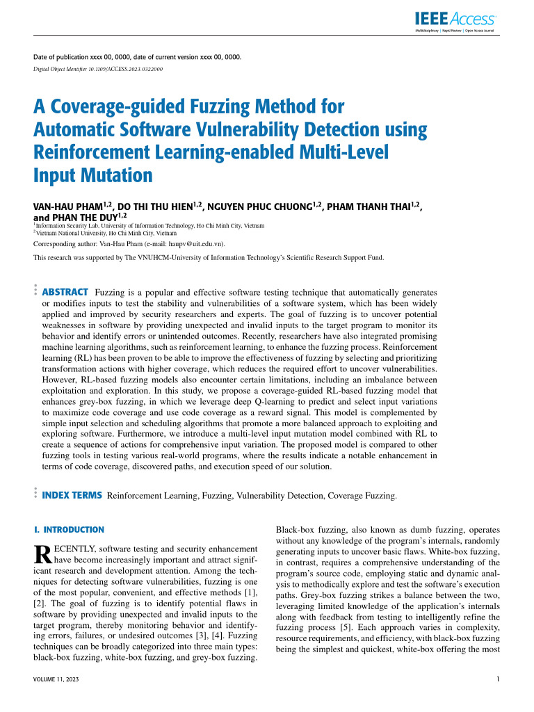 2407 a Coverage-Guided Fuzzing Method for Automatic Software Vulnerability Detection Using ...