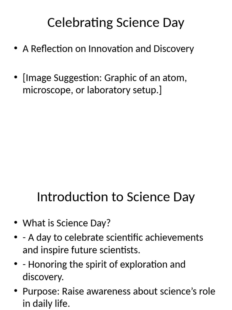 Science Day Presentation | PDF | Science | Space