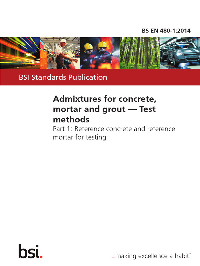 BS EN 480-1：2014外加剂测试方法-混凝土砂浆相关规定 - 副本 | PDF | Concrete | Cement