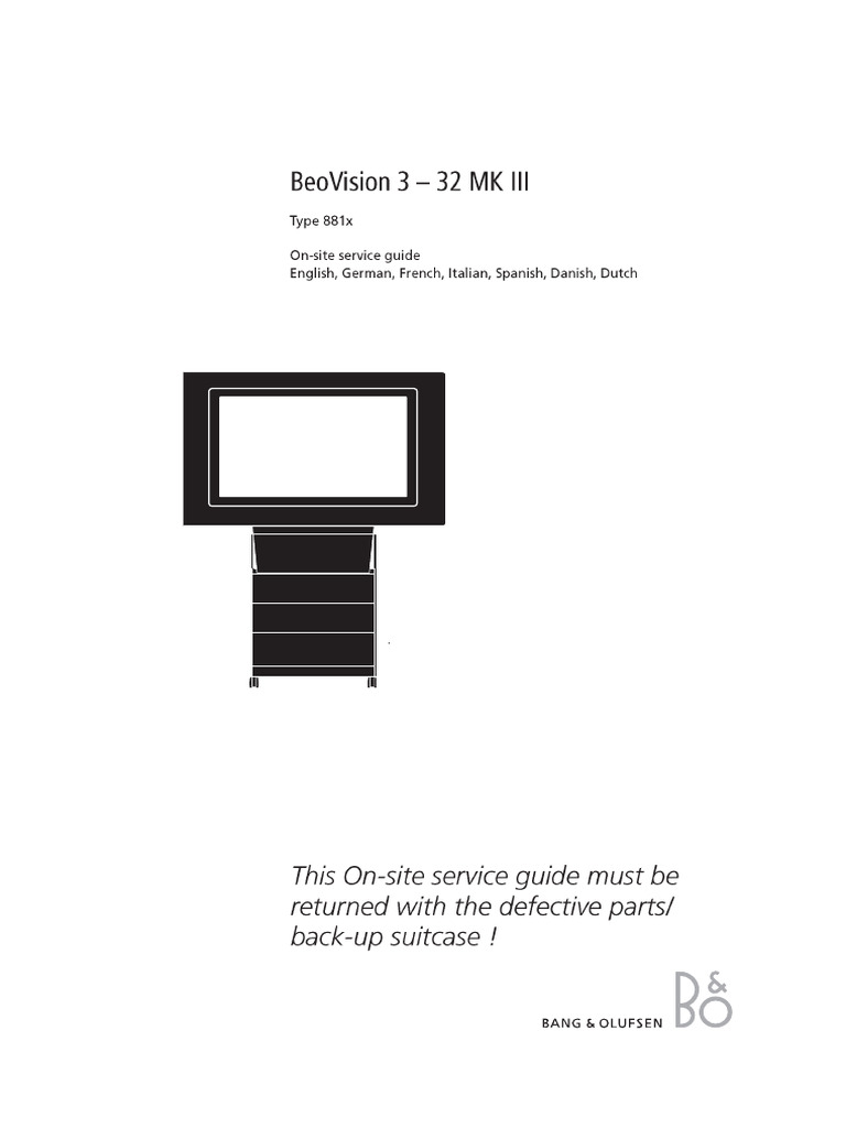 Bang Olufsen Beovision 3-32mkiii | PDF