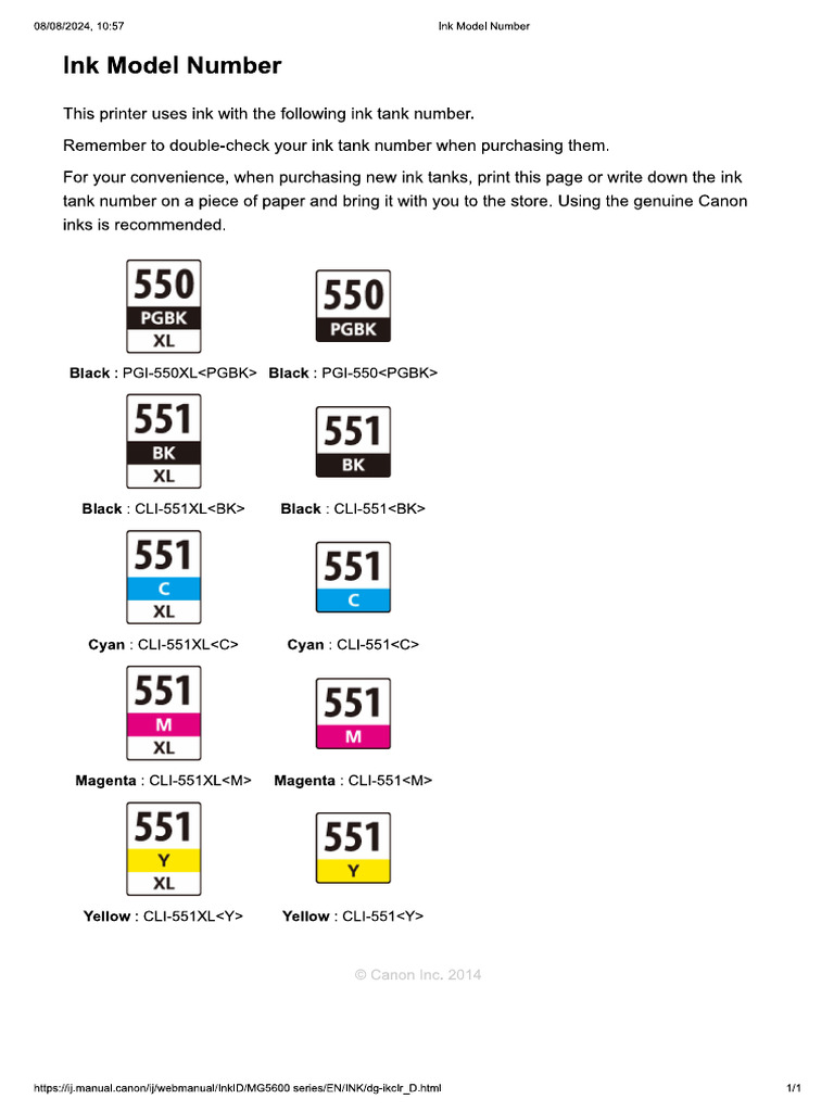 mg5650 Cartouches | PDF