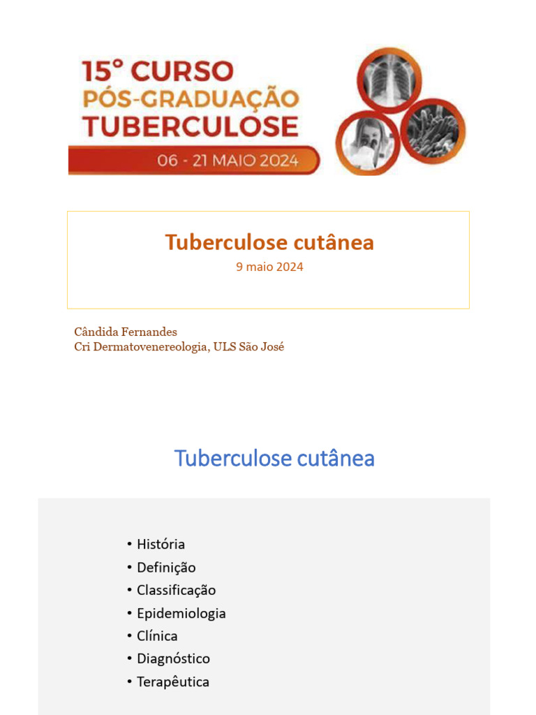 TB Cutânea | PDF | Tuberculose | Microbiologia