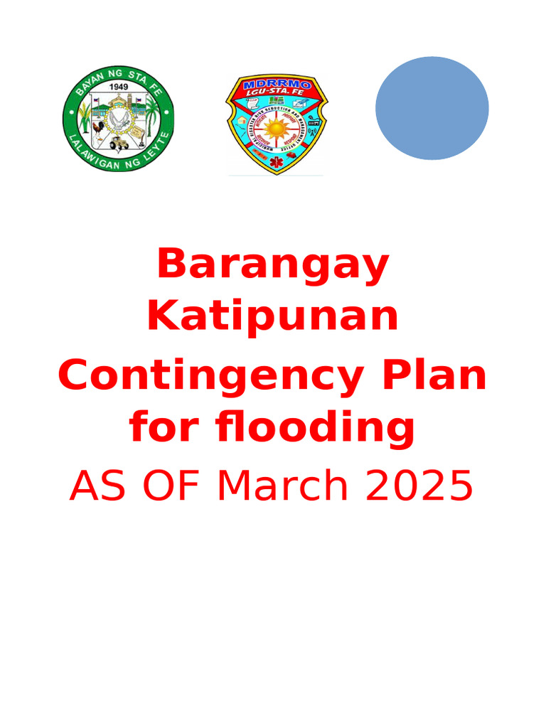 Katipunan Flood Contingency Plan | PDF | Flood | Hazards