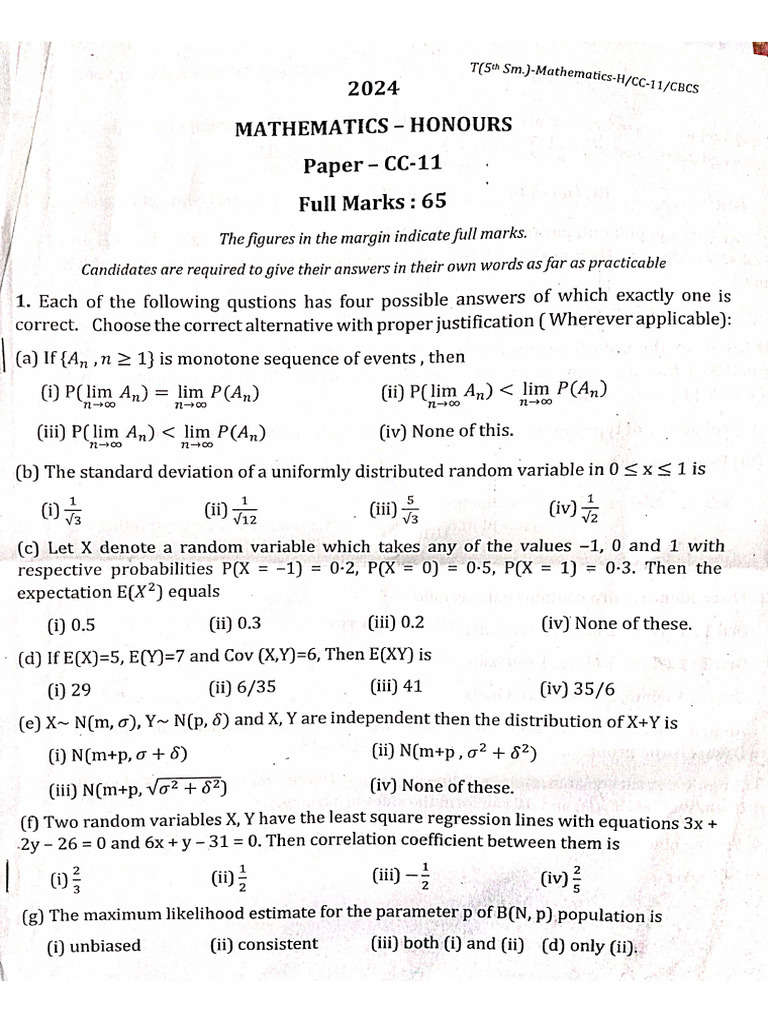 2024 CU Question | PDF