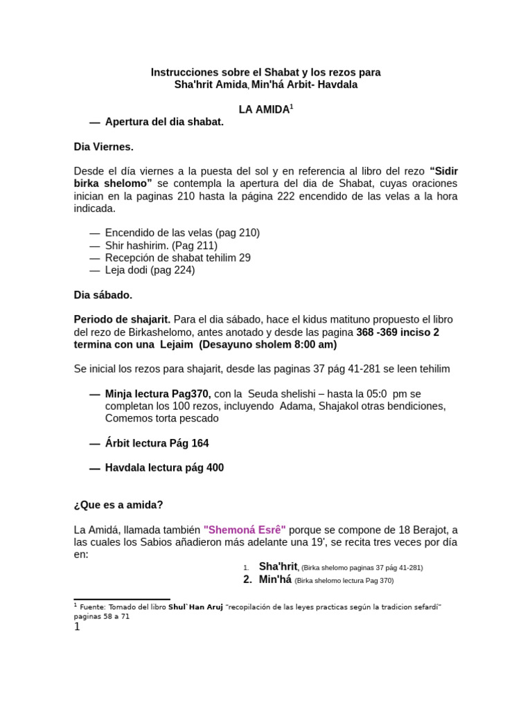 La Amida | PDF | Oración | Siddur