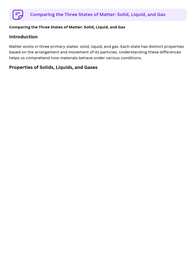 Understanding States of Matter | PDF | Gases | Liquids
