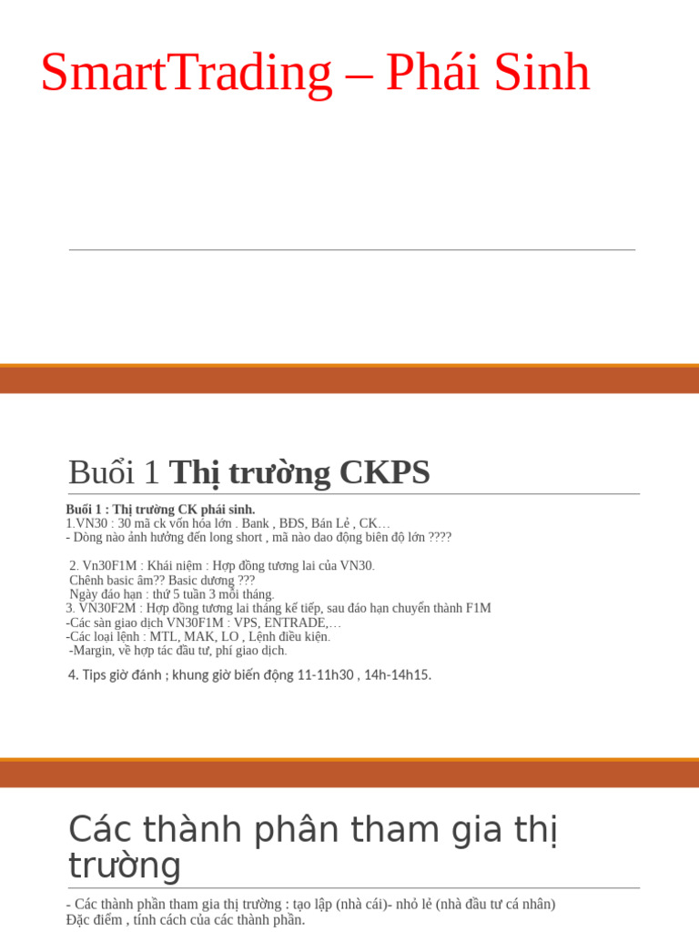 Phái Sinh Cơ Bản | PDF