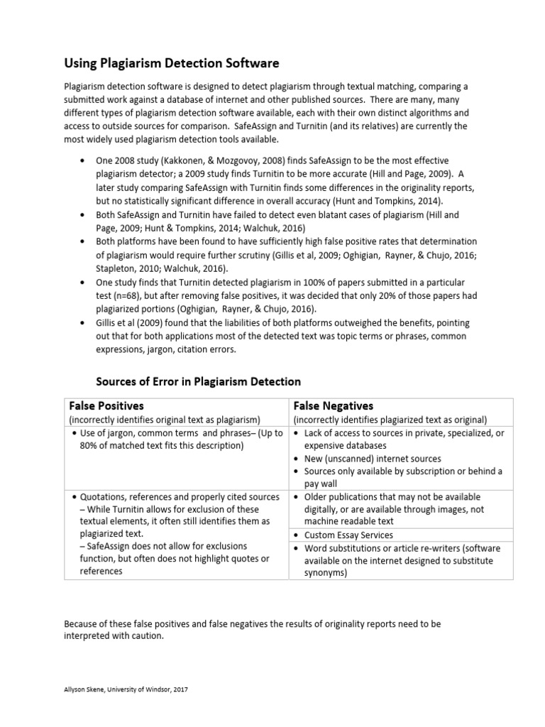 Evaluating Plagiarism Detection Tools | PDF | Turnitin | Plagiarism