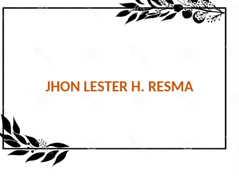 Jhon Lester H. Resma | PDF