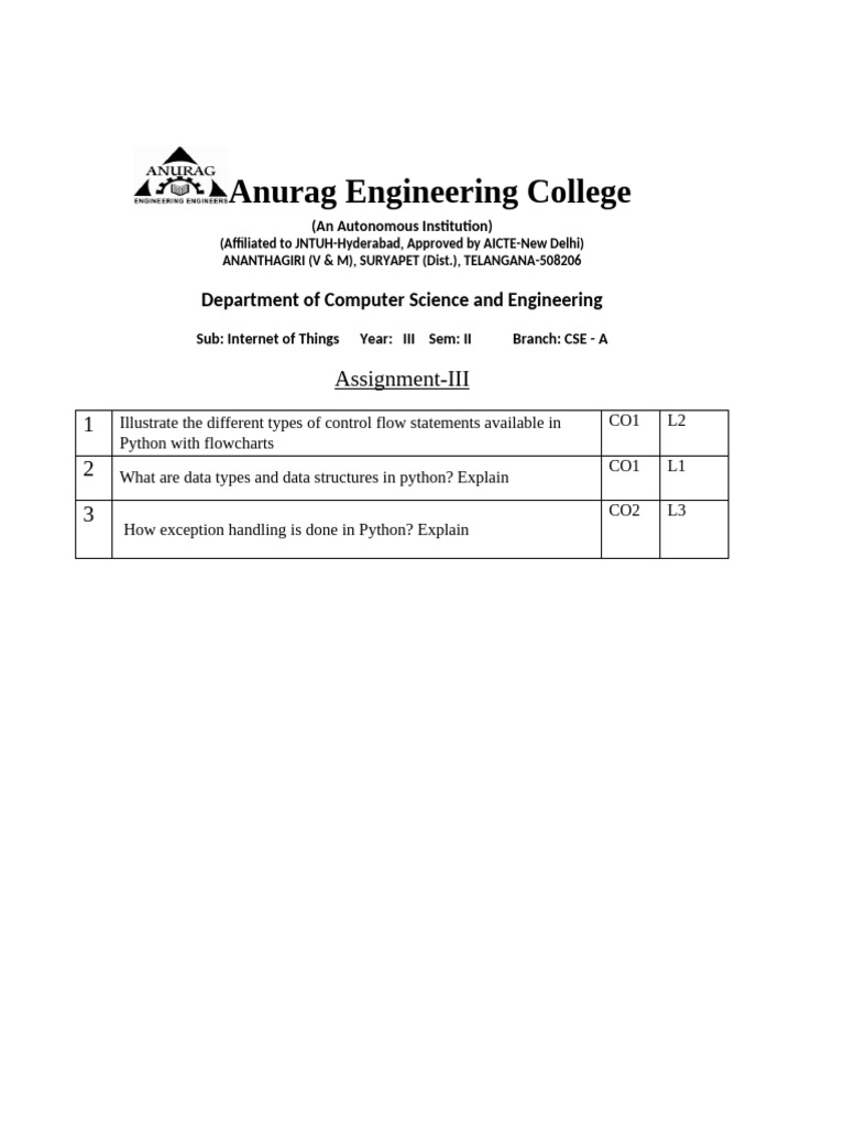 Assignment III | PDF