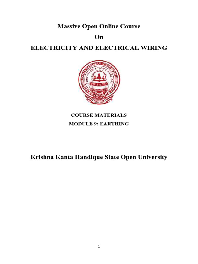 Earthing and its Requirements | PDF | Electromagnetic Induction ...