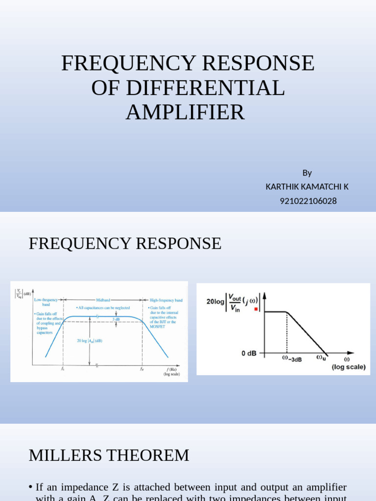 Frequency Response of Differential Amplifier | PDF