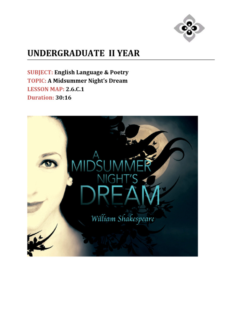 A Midsummer Night's Dream Overview | PDF | A Midsummer Night's Dream ...