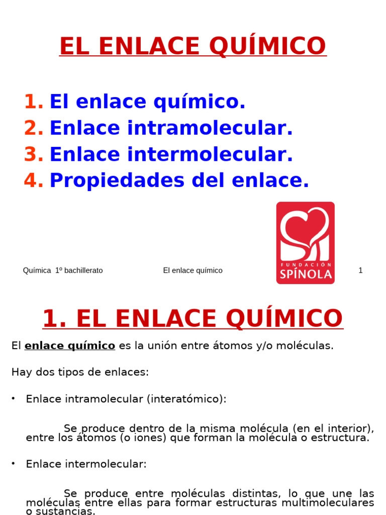 4 El Enlace Quimico | PDF | Polaridad química | Enlace químico