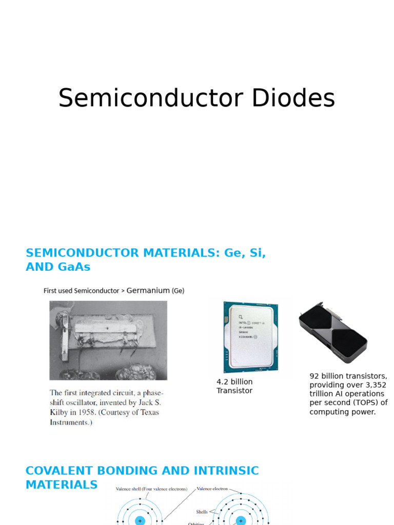 Semiconductor Diodes | PDF | Semiconductors | Diode