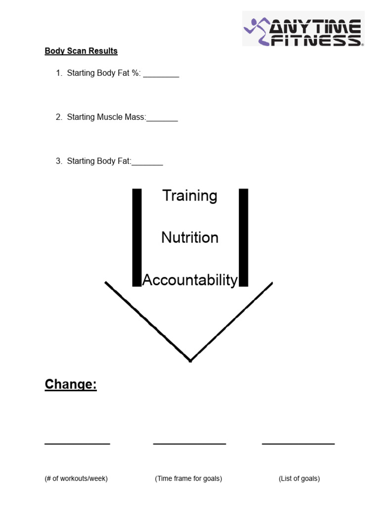 Client Goal setting and Body Comp sheets | PDF