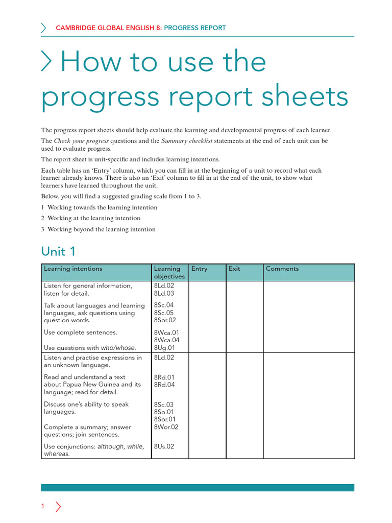 Progress_reports | PDF | English Language | Semantics