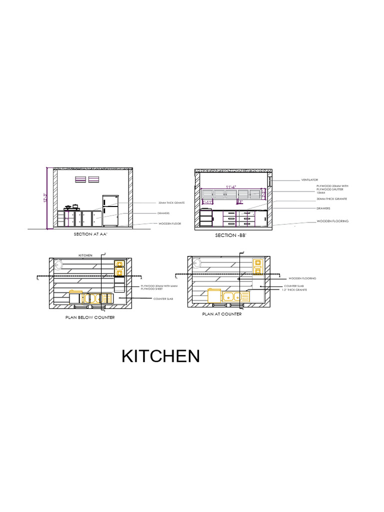 Residence Flor Plans-Model - PDF KITCHEN DETIAL | PDF | Building Materials | Structural Engineering