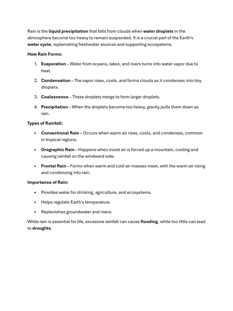 Rain | PDF