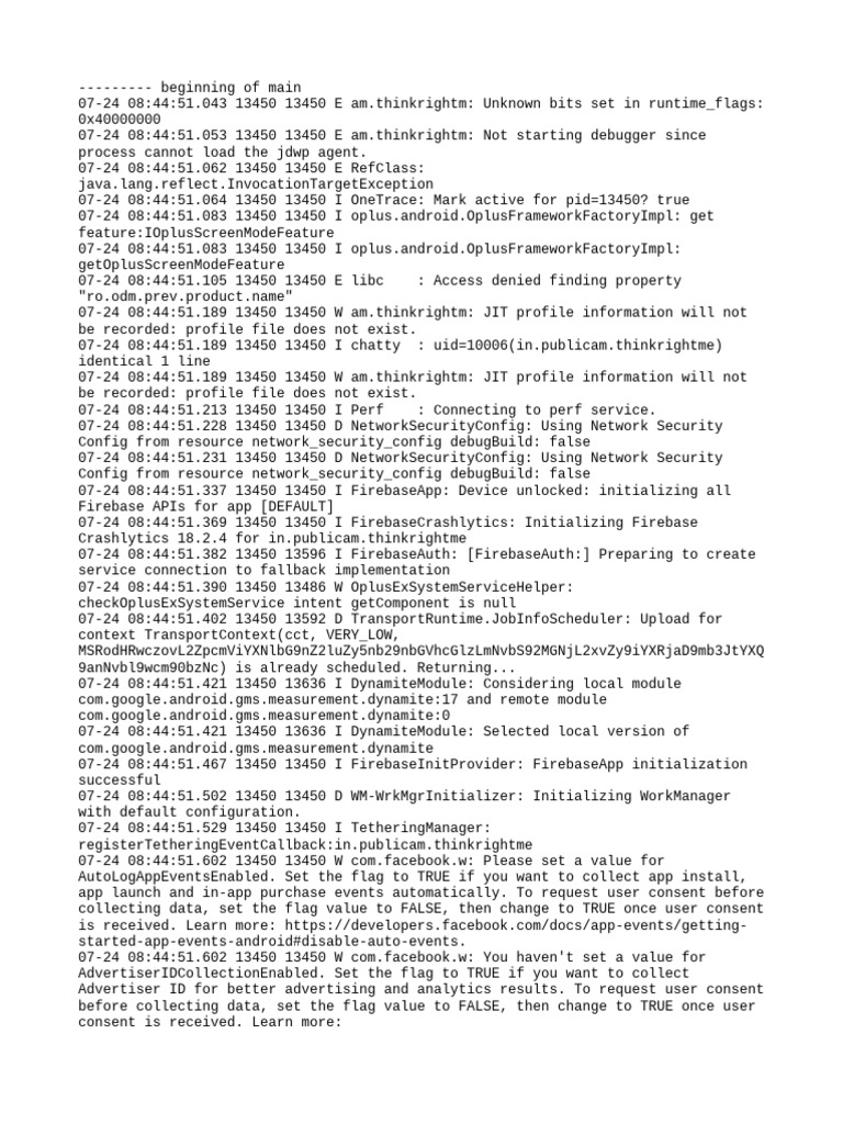 Logcat 1658632492233 | PDF | Facebook | Computing