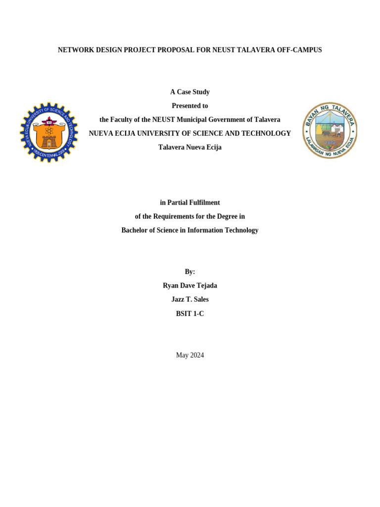Network Design Project Proposal for Neust Talavera Off | PDF | Computer Network | Ip Address