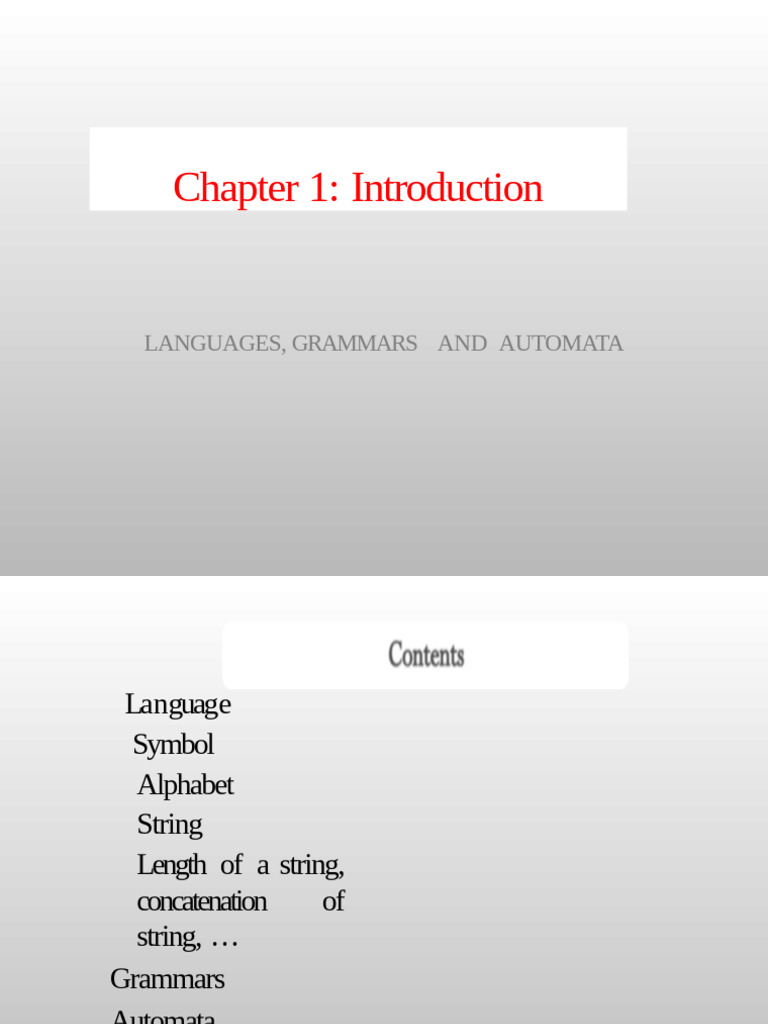 Lecture 1 - Chapter 1-Introduction (1) | PDF | Automata Theory | Models Of Computation