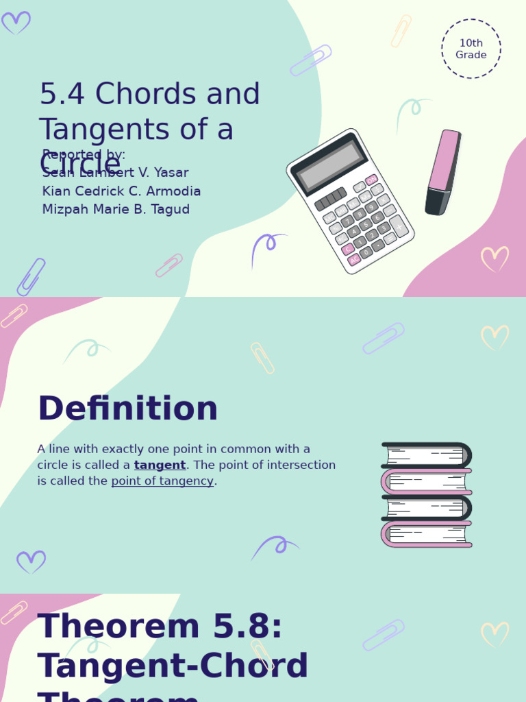 Chords and Tangents of Circles Explained | PDF