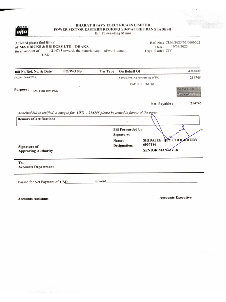 Fac Claim and Form 24 | PDF