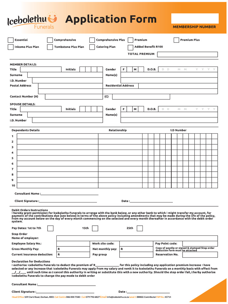 Icebolethu Group Scheme Application 2020 1 | PDF