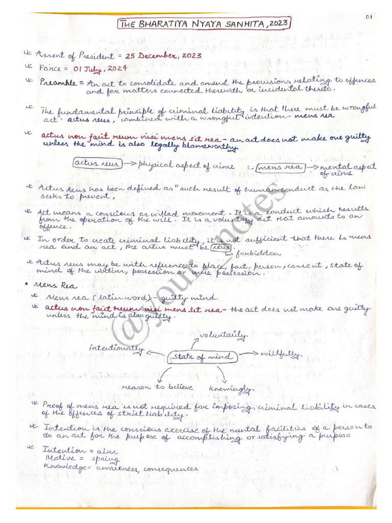 BNS Notes Scribd | PDF