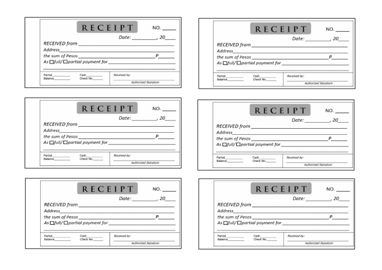Official Receipt | PDF