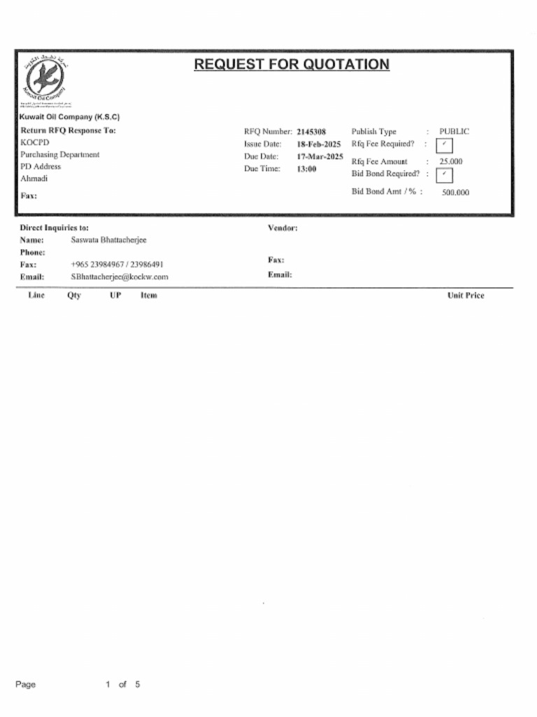 Complete Tender Document | PDF