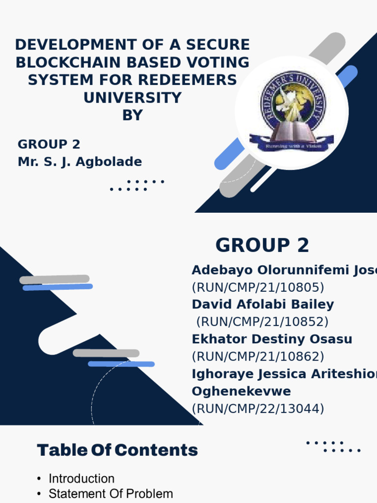 Secure Blockchain Voting System Design | PDF | Electronic Voting ...