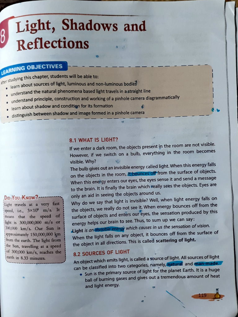 Light Shadows and Reflection | PDF