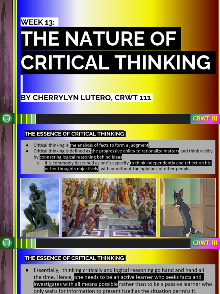 Understanding Critical Thinking | PDF | Critical Thinking | Thought