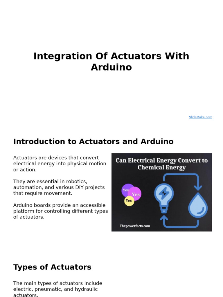 Integration of Actuators With Arduino | PDF | Actuator | Arduino