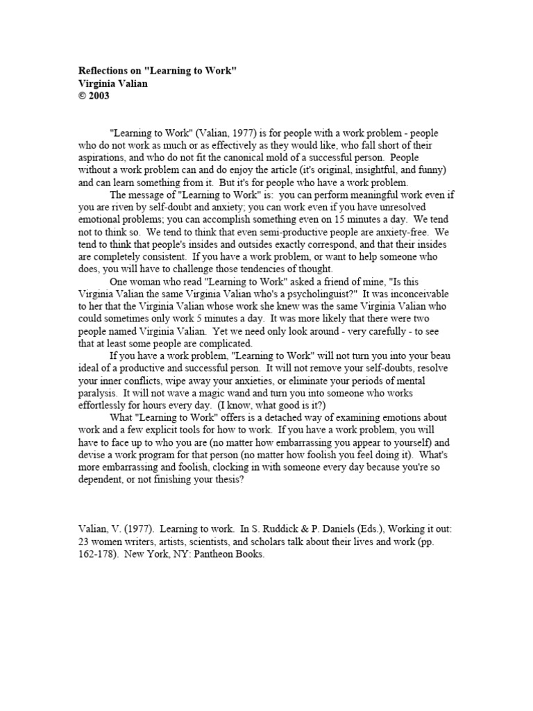 Insights from "Learning to Work" | PDF | Cognitive Science | Cognition