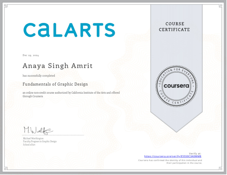 Graphic Design Course Certificate | PDF