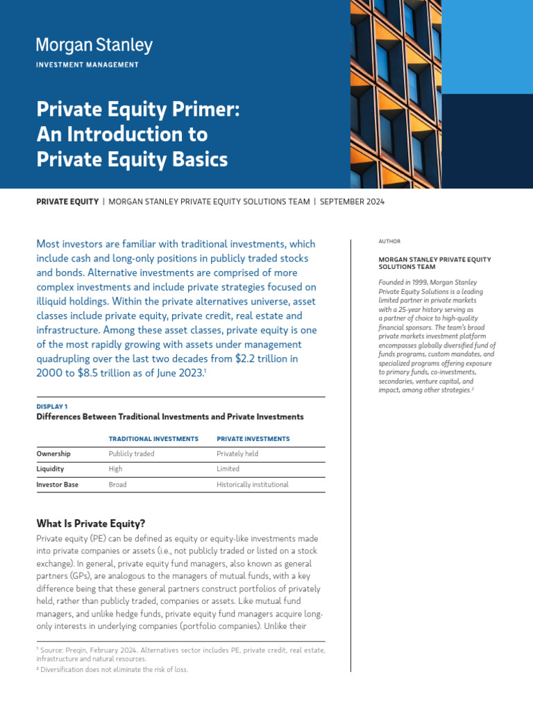 Private Equity Basics Explained | PDF | Private Equity | Investing