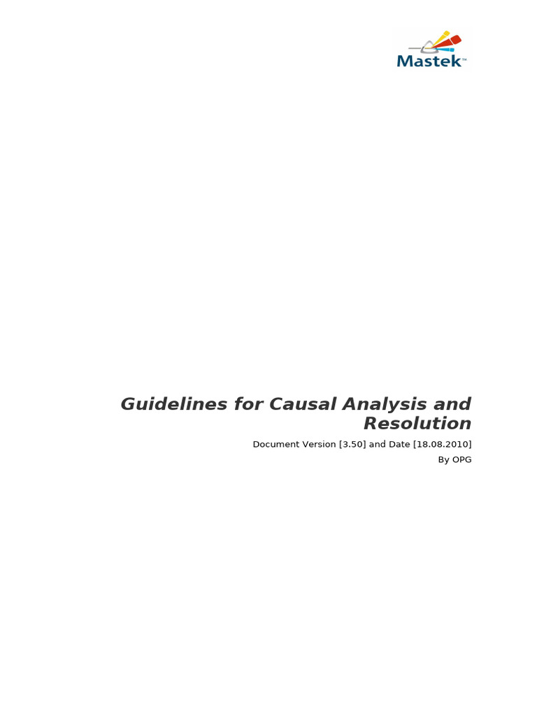 Guideline CasualAnalysis | PDF | Statistical Significance | Hypothesis